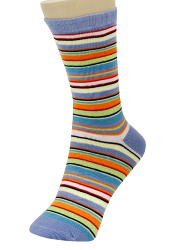 PIN STRIPED NOVELTY CREW SOCKS - Wholesale - Yelete.com